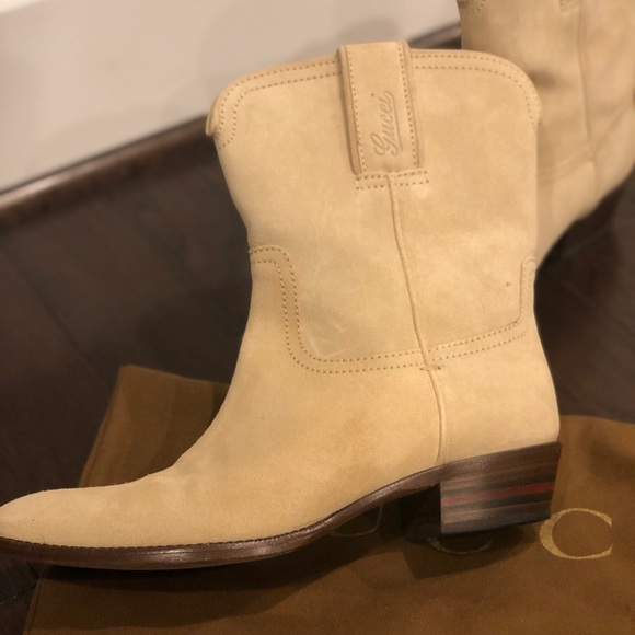 Gucci | Shoes | Gucci Western Cowboy Boots Suede | Poshmark